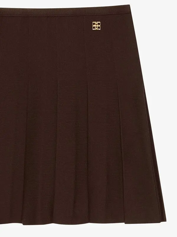 Givenchy 4g Plaque Mini Pleated Skirt