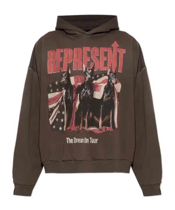 REPRESENT Graphic Hoodie - Brown