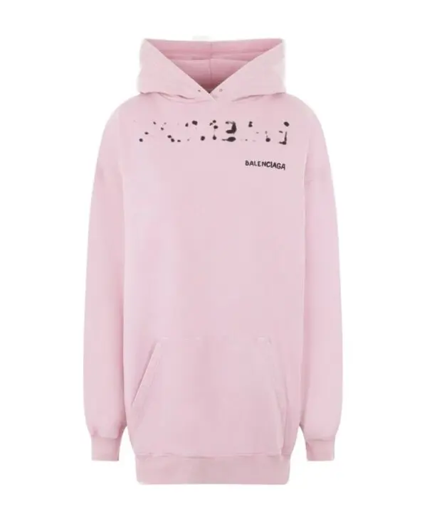 Balenciaga Logo Printed Oversized Hoodie