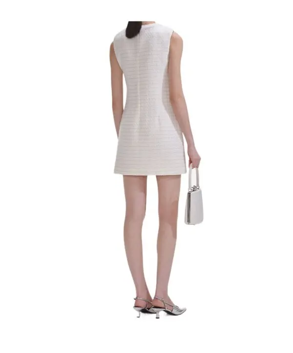 SELF-PORTRAIT Boucle Bow Mini Dress