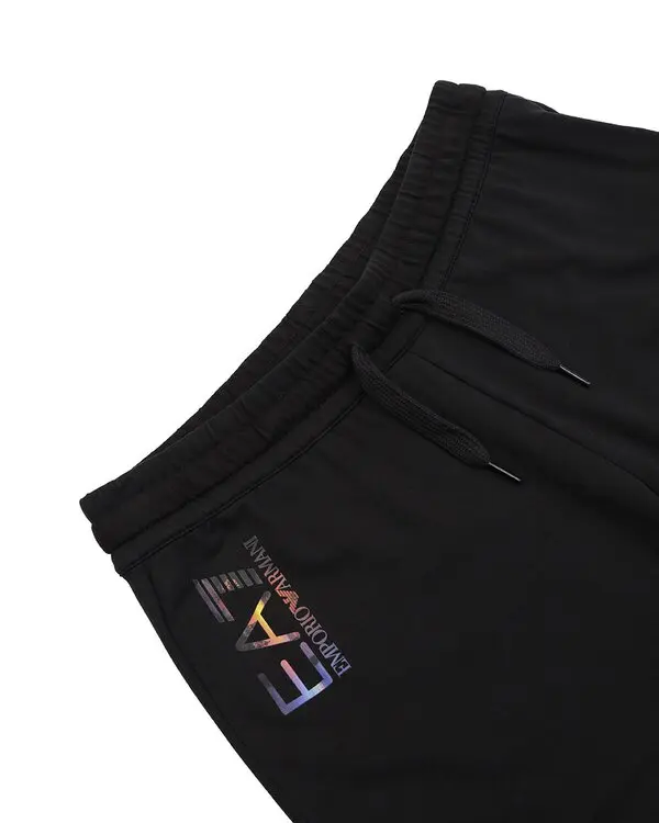 EA7 Logo Printed Track Pants - Black