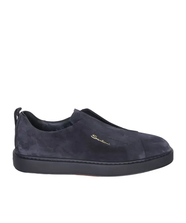 Santoni Round Toe Slip-on Casual Shoes