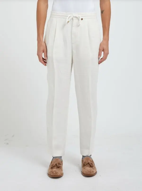 Brunello Cucinelli Elasticated Waistband Drawstring Pants