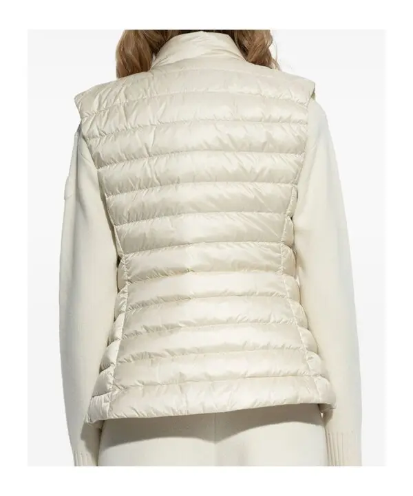Moncler Quilted Zip-up Gilet - White