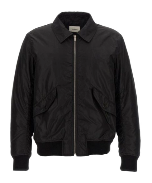 Saint Laurent Zip-up Bomber Jacket - Black