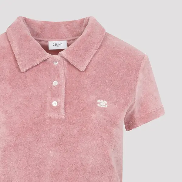 Celine Triomphe Terry Cotton Polo
