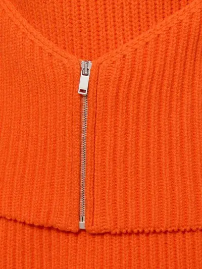 JIL SANDER Rib Knit Vest With Zipper Detail