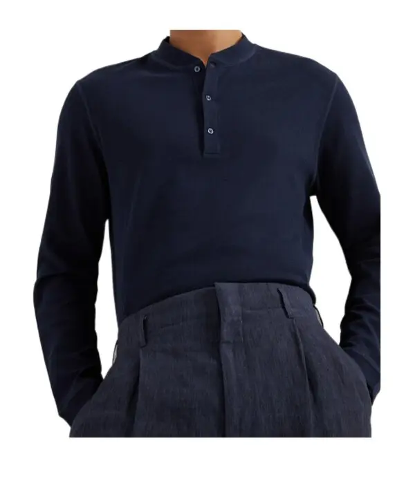 Brunello Cucinelli Long-sleeved Crewneck Polo Shirt
