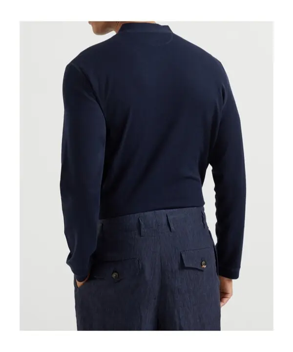 Brunello Cucinelli Long-sleeved Crewneck Polo Shirt - No