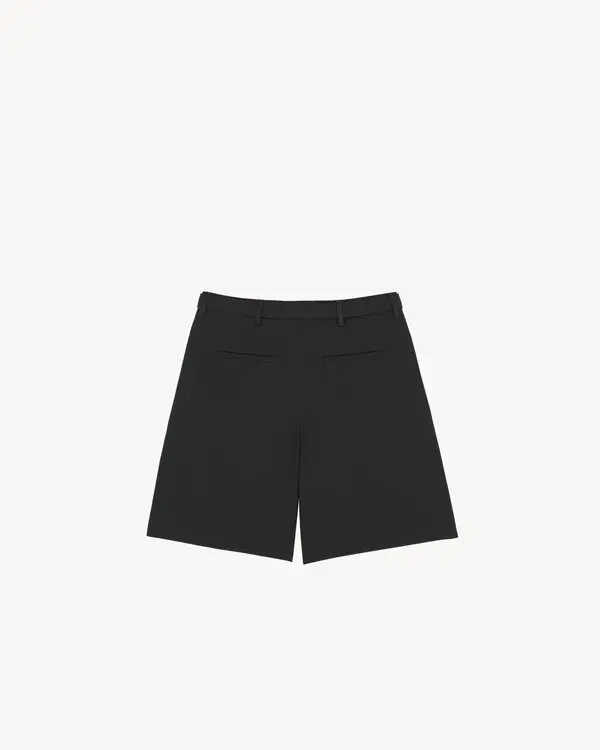 Saint Laurent Belted Tailored Bermuda Shorts