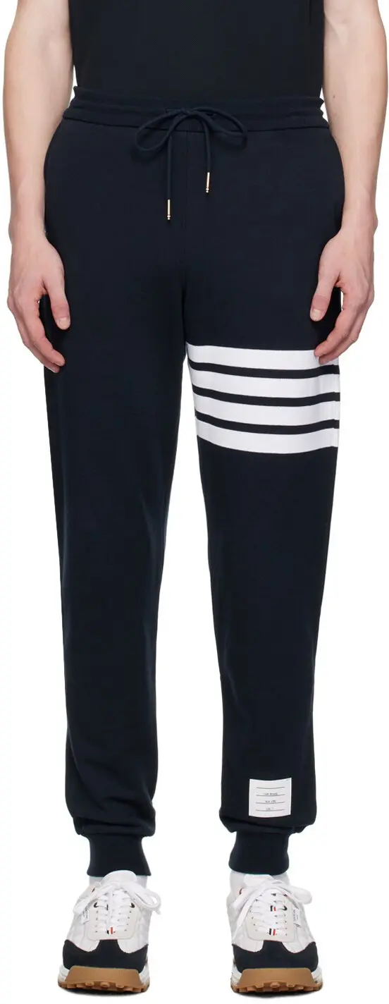 Thom Browne 4-bar Striped Sweatpants - Blue
