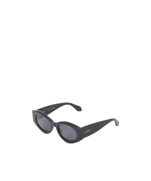 Alaïa Oval Sunglasses - Black