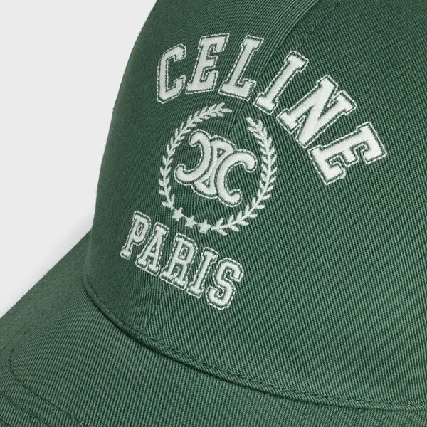 Celine University Baseball Cap In Washed Cotton Gabardine