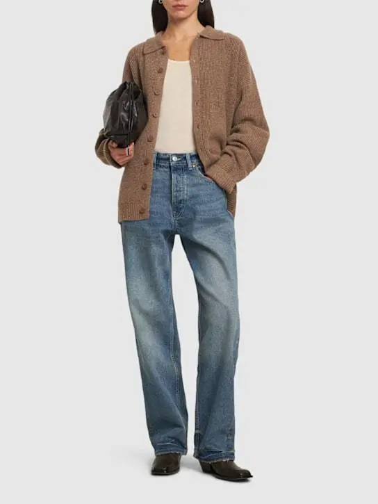 AYA MUSE Low Rise Baggy Jeans - Gray