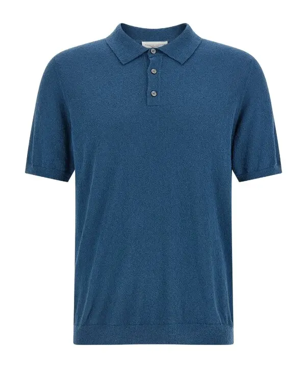ROBERTO COLLINA Short-sleeved Polo Shirt - Blue