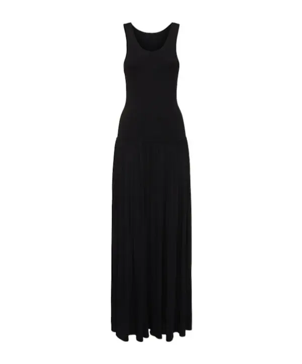 Loulou De Saison Sleeveless Maxi Dress With Pleated Skirt