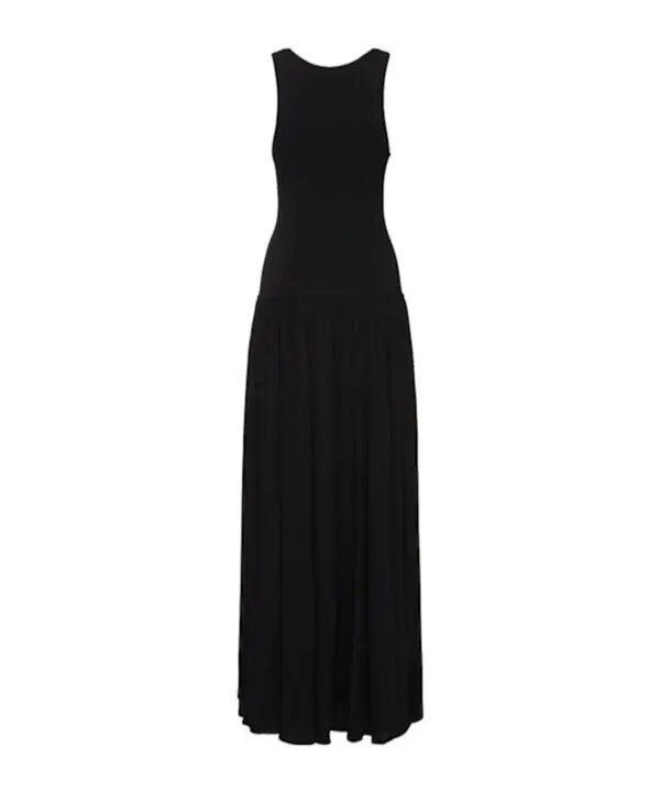 Loulou De Saison Sleeveless Maxi Dress With Pleated Skirt