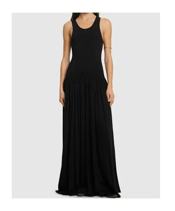 Loulou De Saison Sleeveless Maxi Dress With Pleated Skirt