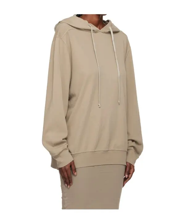 Rick Owens Oversized Hooded Sweatshirt - Nude