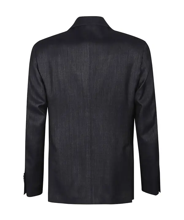 LARDINI Double-breasted Blazer - Black