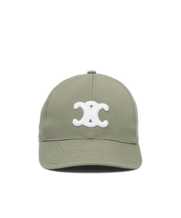 Celine Triomphe Baseball Cap In Cotton Gabardine - Nude