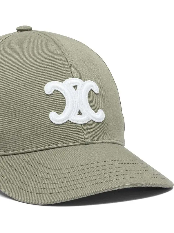 Celine Triomphe Baseball Cap In Cotton Gabardine