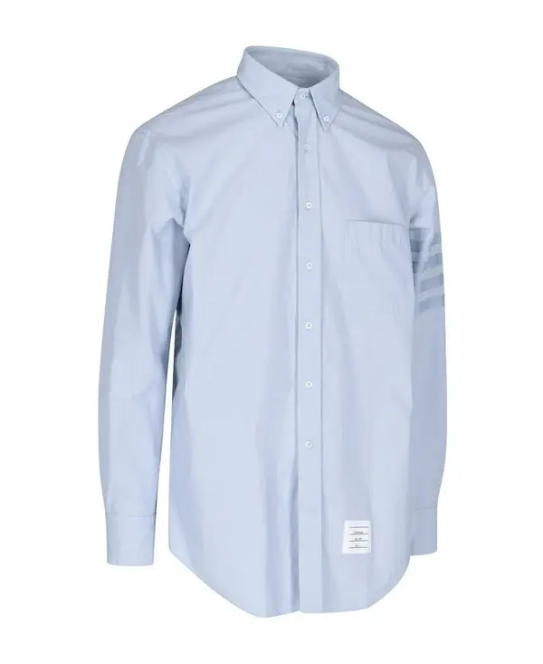 Thom Browne Bar Shirt - Light Blue