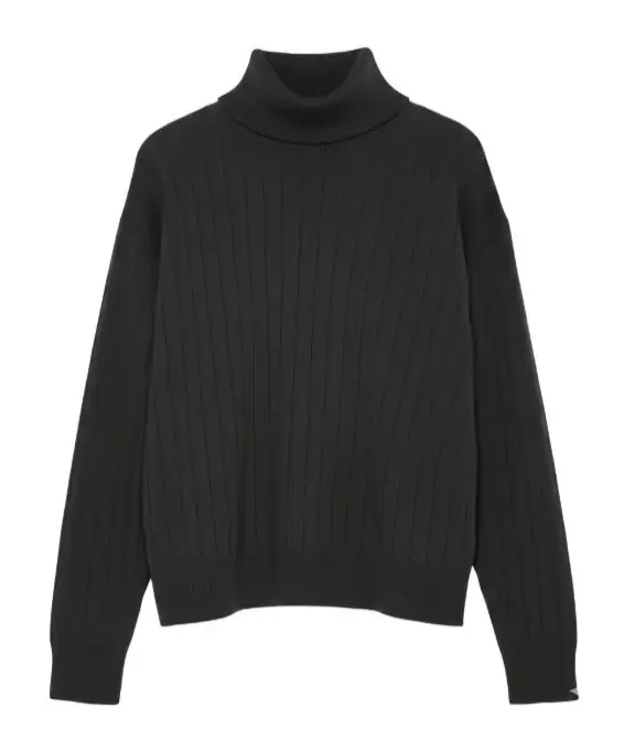 Eleventy Ribbed Turtleneck Knitwear - Black