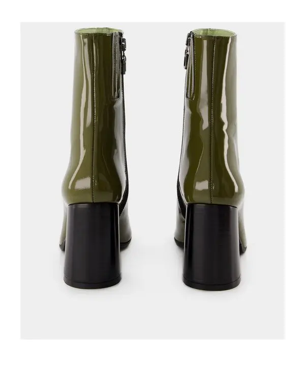 CAREL Block Heel Zip Up Ankle Boots