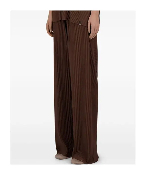 Herno Elasticated Waist Wide-leg Trousers - Red