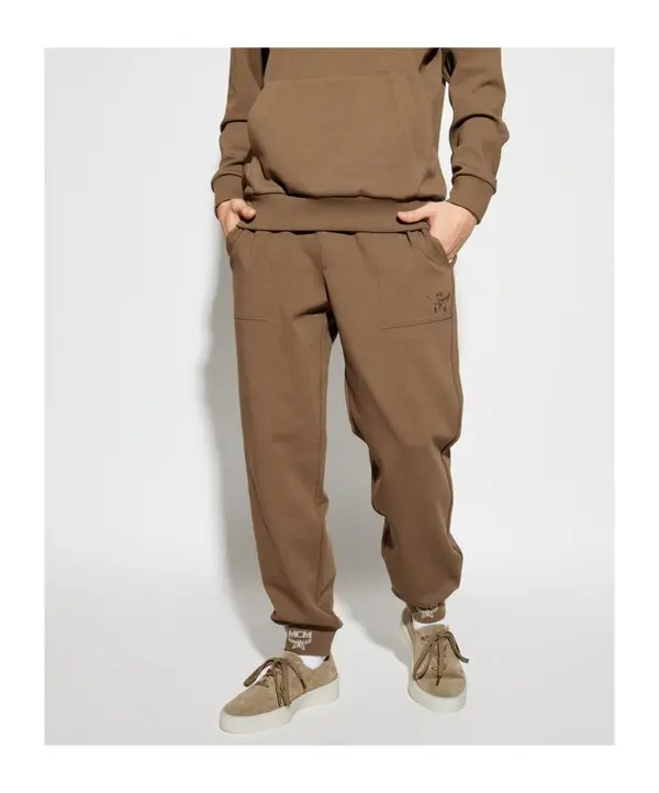 Mcm Drawstring Sweatpants - Brown