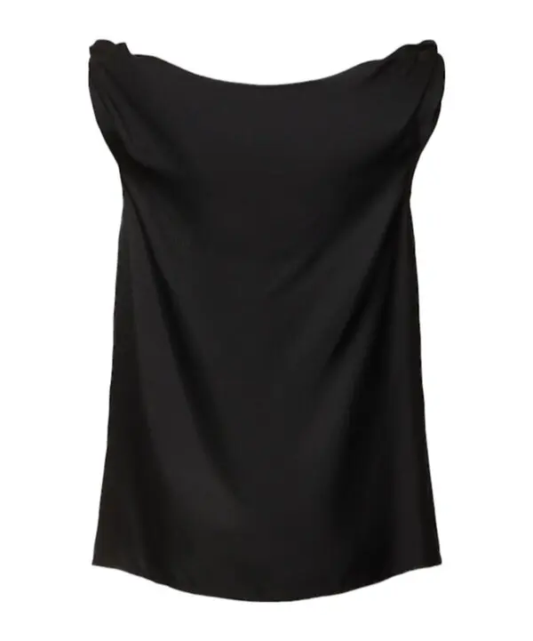 Loulou De Saison Remy Sleeveless Draped Top - Black