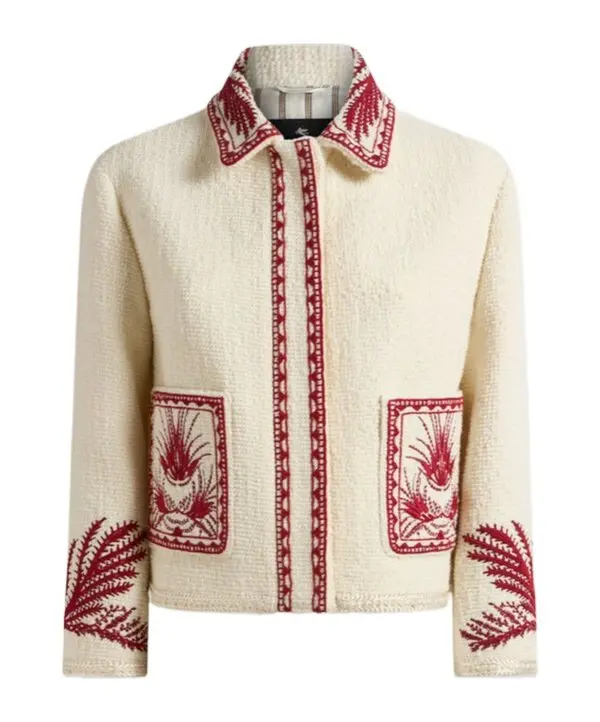 Etro Embroidered Bouclé Wool Jacket - Multicolor