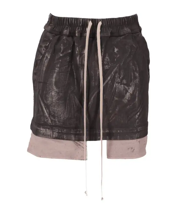 Rick Owens Mini Skirt With Drawstring Waist