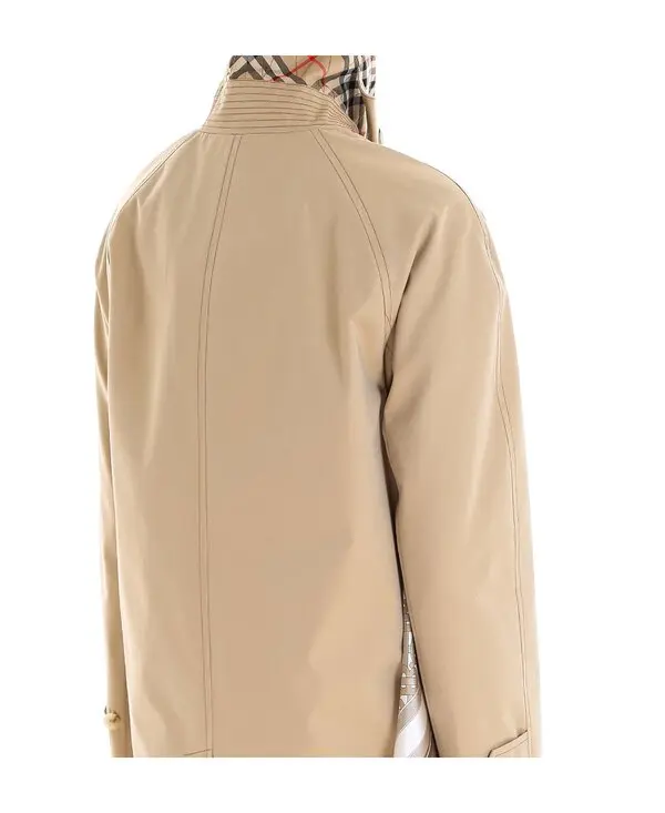 Burberry Trench Coat With Checkered Print