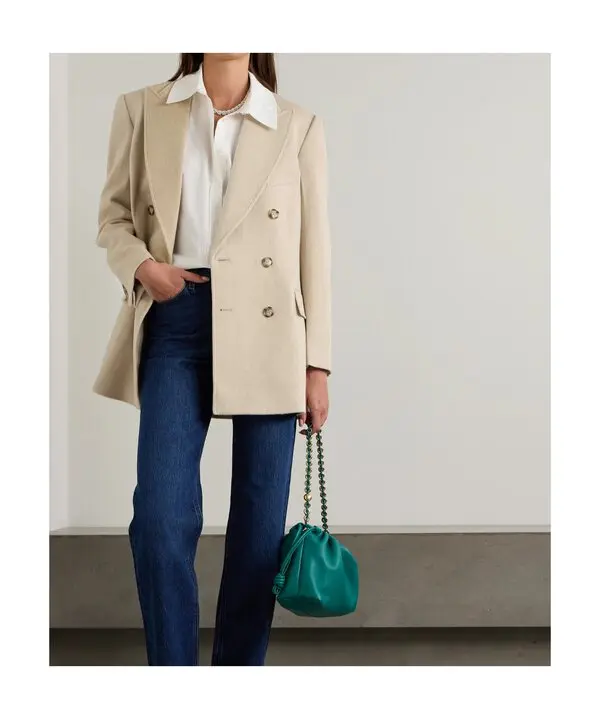Victoria Beckham Peak Lapel Double-breasted Blazer