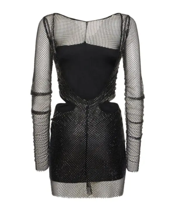 Giuseppe Di Morabito Embroidered Mesh Mini Dress