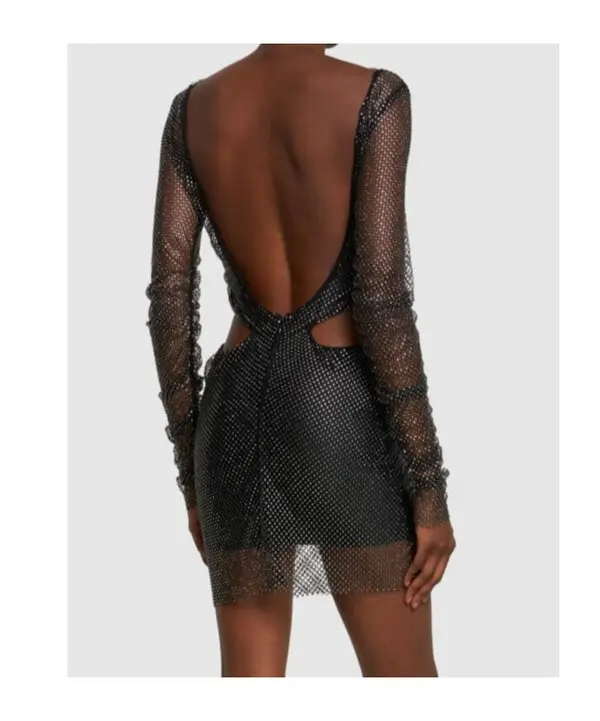 Giuseppe Di Morabito Embroidered Mesh Mini Dress