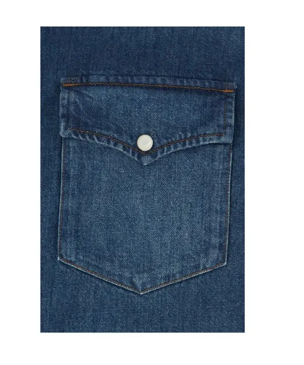 A.p.c. Double-pocket Buttoned Denim Shirt
