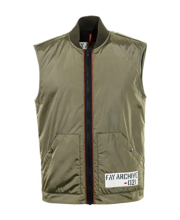 FAY Logo Detailed Zipped Gilet