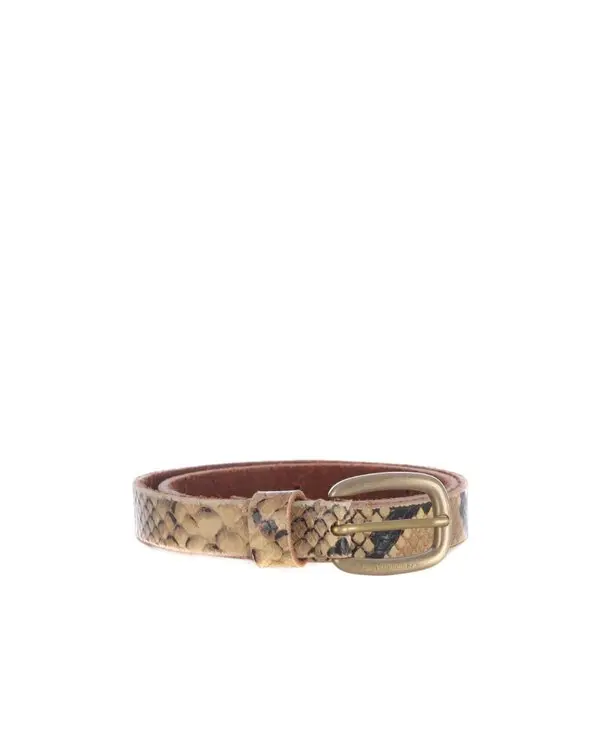 GOLDEN GOOSE Animal Printed Leather Belt - Multicolor