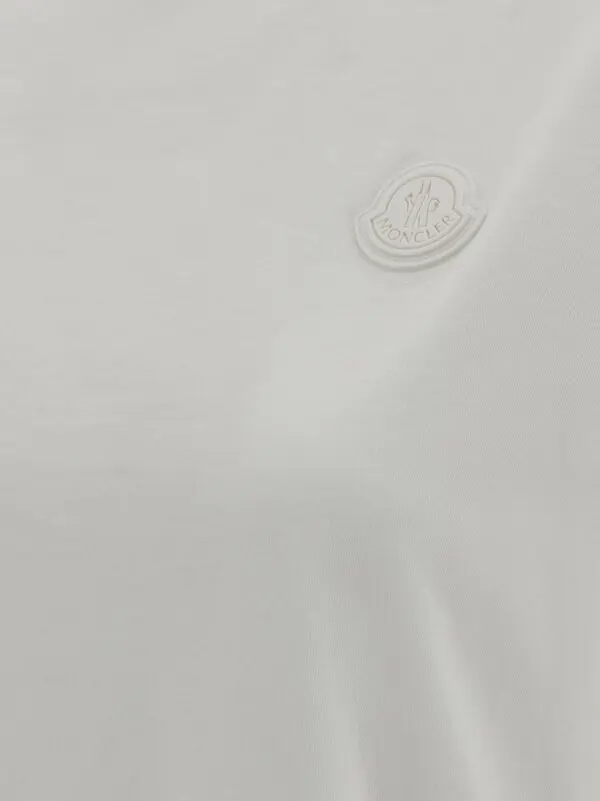 Moncler Cotton T-shirt With Silicone Logo Patch