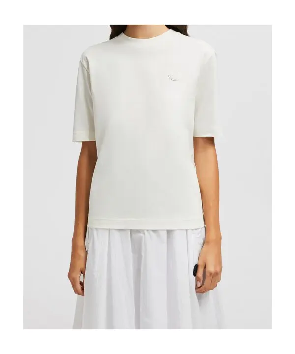 Moncler Cotton T-shirt With Silicone Logo Patch
