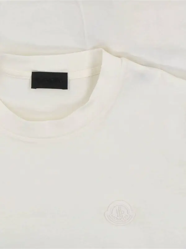 Moncler Cotton T-shirt With Silicone Logo Patch