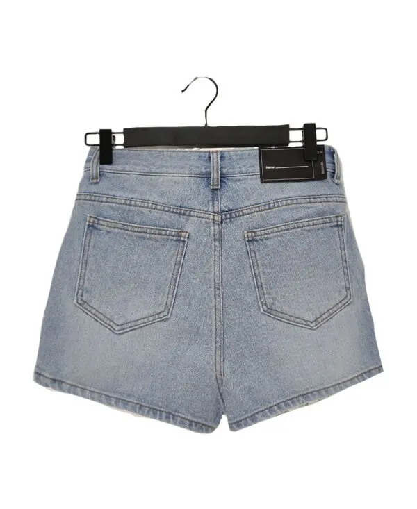 We11Done Logo Denim Shorts