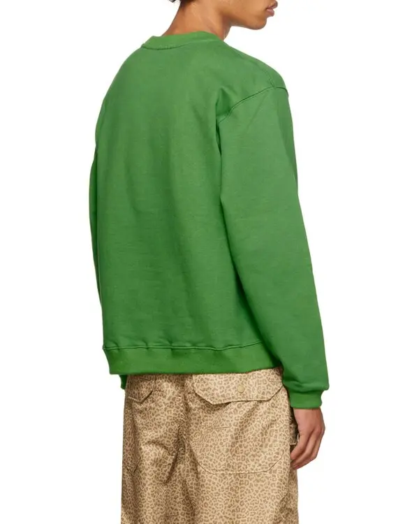 Kenzo Crewneck Sweatshirt With Logo Patch - Green