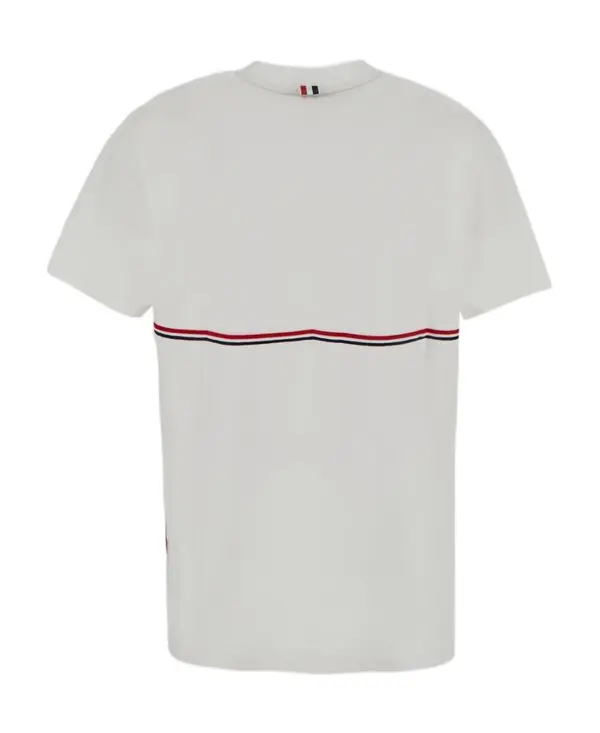 Thom Browne Rwb Striped Crewneck T-shirt - White