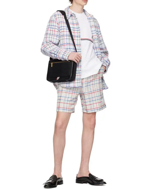 Thom Browne Rwb Striped Crewneck T-shirt - White