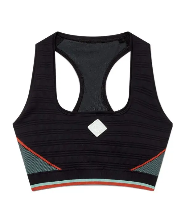 Casablanca Seamless Sports Bra - Black/mint