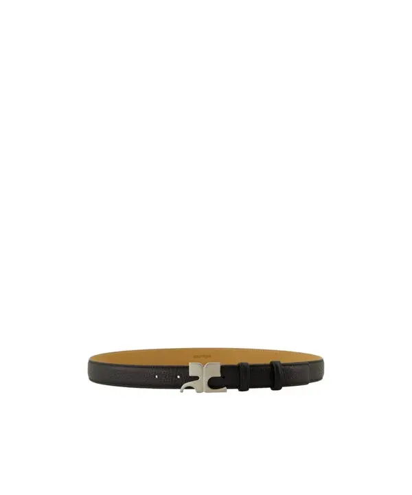COURREGES Logo Buckle Belt - Black
